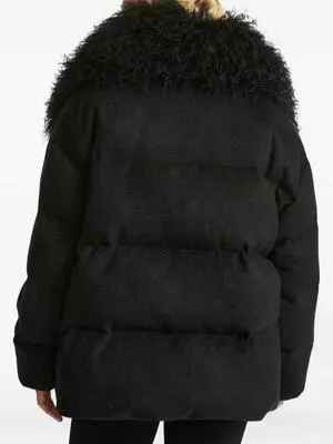 YVES SALOMON Shearling-collar Padded Coat