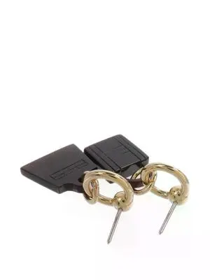 Hermès Amulette Maroquinier Buffalo Horn Earrings