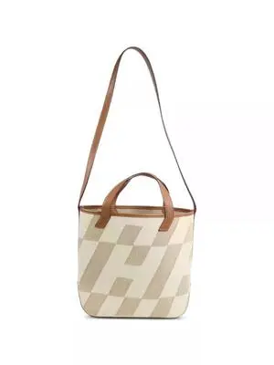 Hermès 2021 27 Cabas H En Biais Two-way Handbag Neutrals