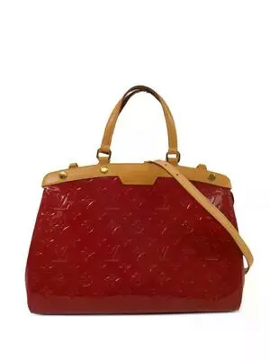 LOUIS VUITTON Monogram Vernis Brea Tote Bag - Red