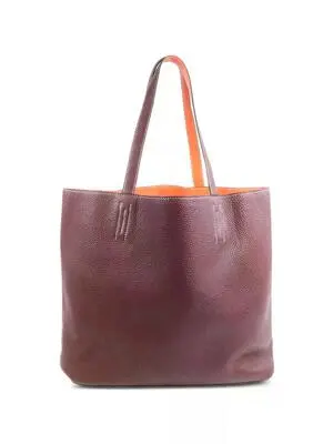 Hermès Double Sens Clemence Leather Tote Bag - Brown