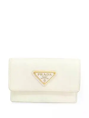 Prada Saffiano Card Case - Neutrals