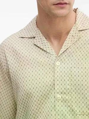 Lindbergh Geometric-pattern Camp-collar Shirt
