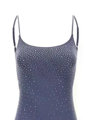 MC2 SAINT BARTH Rhinestone-embellished Dégradé-effect Midi Dress