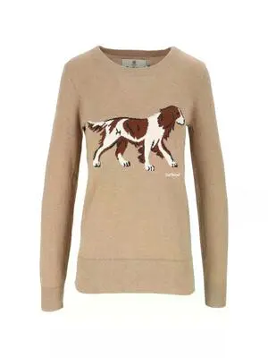 Barbour Fareham Dog-intarsia Sweater - Neutrals