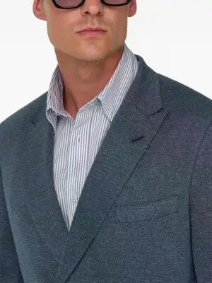 Boggi Milano Brooklyn | Double-breasted Micro Patterned Blazer In Cotton And Wool