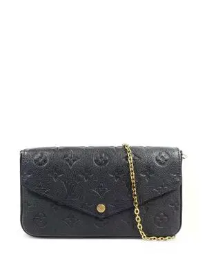 LOUIS VUITTON Felicie Pochette Monogram Empreinte Shoulder Bag Black