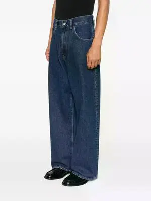 SUNFLOWER Super Wide Logo-patch Jeans