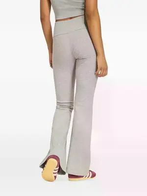 Adidas Essentials Logo-embroidered Flared Trousers - Grey