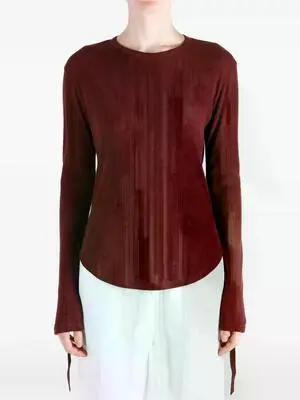 ANN DEMEULEMEESTER Dot Ribbed-knit Long-sleeve T-shirt