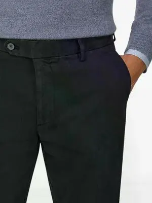 Boggi Milano Trousers In Stretch Cotton - Black
