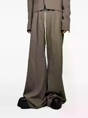 Rick Owens Bela Drawstring Wide-leg Wool Trousers