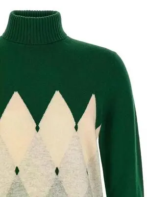 BALLANTYNE Classic Diamond Intarsia Sweater