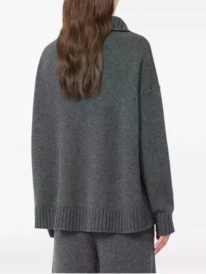 Max Mara Quarter-zip Cashmere Sweater - Grey