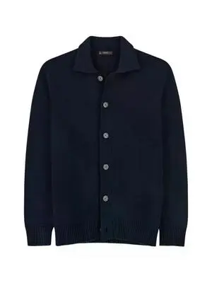 Boggi Milano Cardigan In Extrafine Merino-wool - Blue
