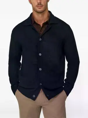Boggi Milano Cardigan In Extrafine Merino-wool
