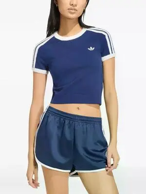 Adidas Fuzzy-stripe Knitted T-shirt