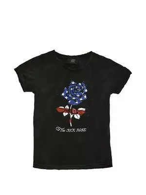 HTC LOS ANGELES Rose-print Short-sleeve T-shirt