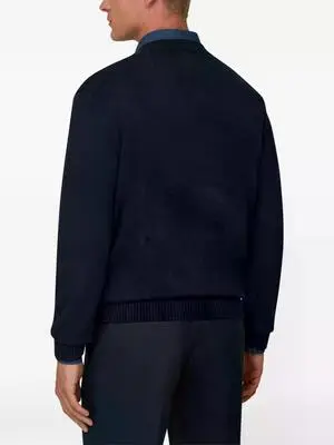 Boggi Milano V-neck Jumper In Extrafine Merino Wool