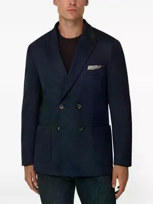 Boggi Milano Brooklyn Double-breasted Blazer In Wool Blend B Jersey