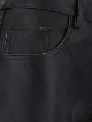 GRIFONI Wide-leg Leather Trousers