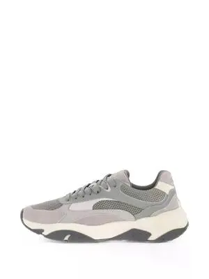 Boggi Milano Storm Trainers In Leather And Technical Fabric