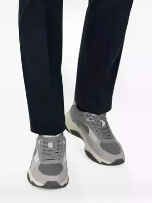 Boggi Milano Storm Trainers In Leather And Technical Fabric