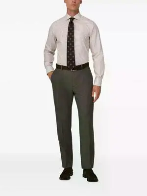 Boggi Milano Shirt Striped Cotton Non-iron Slim Fit