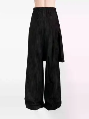 ANN DEMEULEMEESTER Marke Pinstripe-pattern Layered-design Trousers