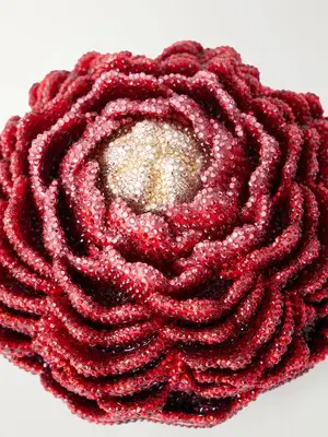 Judith Leiber Peony Crystal-embellished Clutch