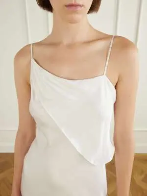 ANN DEMEULEMEESTER Aaricia Asymmetric Silk-satin Maxi Dress