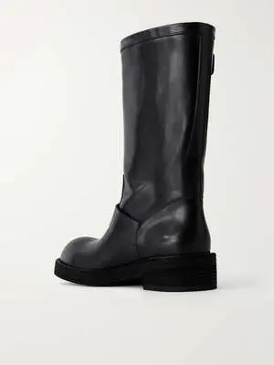 ANN DEMEULEMEESTER Sarith Engineer Buckled Leather Biker Boots