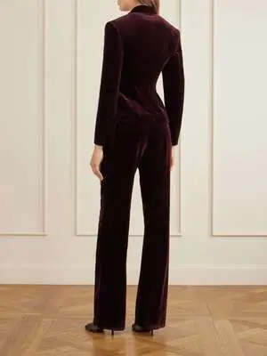 Alaïa Double-breasted Cotton-velvet Blazer
