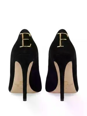 Elisabetta Franchi Suede Pumps With Logo Detail