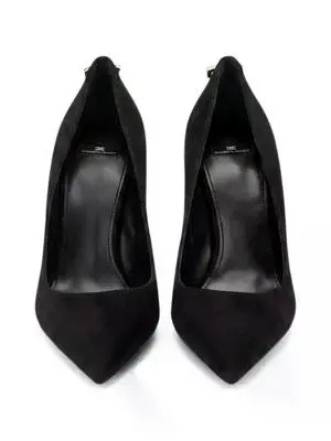 Elisabetta Franchi Suede Pumps With Logo Detail