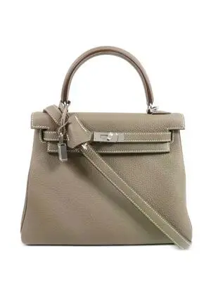 Hermès Kelly 25 Leather Shoulder Bag - Neutrals