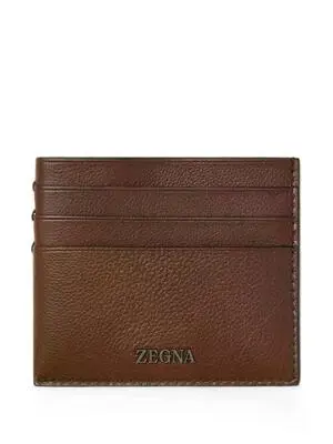 Zegna Secondskin Card Case - Brown