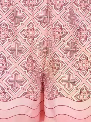 Casablanca Radiating Monogram Silk Shorts - Pink