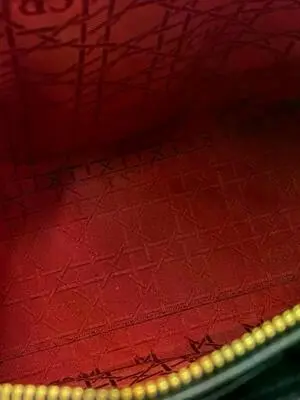 Dior 1990-2000 Large Lambskin Cannage Lady Satchel