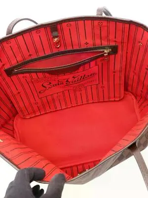 LOUIS VUITTON 2010 Damier Ebene Neverfull Mm Tote Bag - Brown
