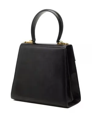 FERRAGAMO 2010-2026 Small Leather Gancini Iconic Top Handle Bag Satchel