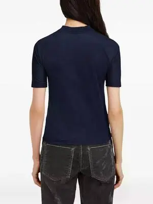 FERRAGAMO Silk V-neck T-shirt