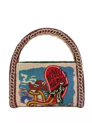 ALEMAIS Ace Beaded Tote Bag - Neutrals