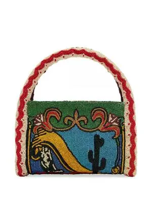 ALEMAIS Ace Beaded Tote Bag - Neutrals