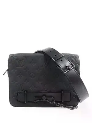 LOUIS VUITTON Monogram Taurillon Steamer Messenger Bag - Black