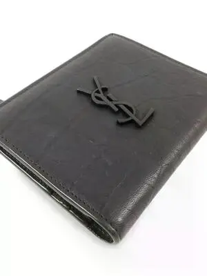Saint Laurent Cassandre Crocodile-embossed Wallet