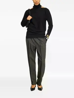 SEMICOUTURE Alfie Elasticated Pressed-crease Trousers