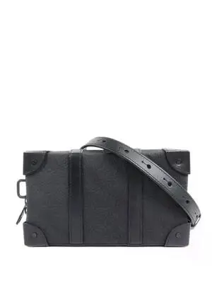 LOUIS VUITTON Soft Trunk Monogram Taurillon Shoulder Bag - Black