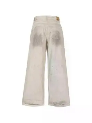 FOUND Lacy Distressed Wide-leg Jeans