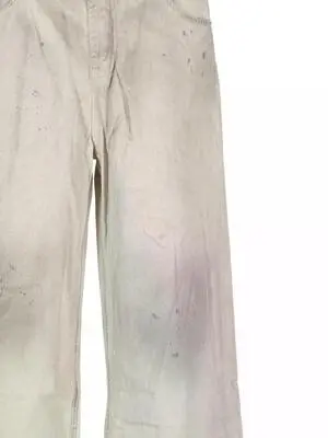 FOUND Lacy Distressed Wide-leg Jeans
